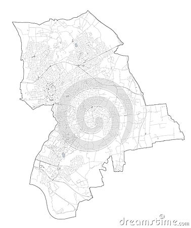 Satellite View Of The London Boroughs, Map And Streets Of Havering ...