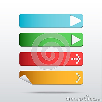 Web Design Navigation Set Icons Stock Vector - Illustration of ...