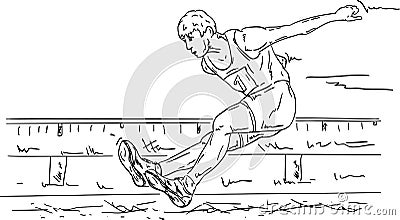 Long Jump Cartoon Vector | CartoonDealer.com #25885487