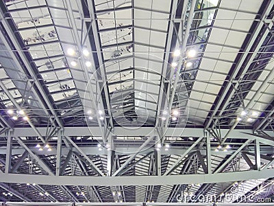 Long- Span Roof Structure Stock Photo - Image: 52360012