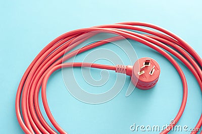 Long Wound Up Red Extension Cord Stock Photography | CartoonDealer.com ...