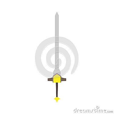 Longsword Vector Sharp Cartoon Magic King Icon Illustration. Medieval ...