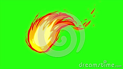 Loop Animation Fire on Green Screen Background Stock Video - Video of ...