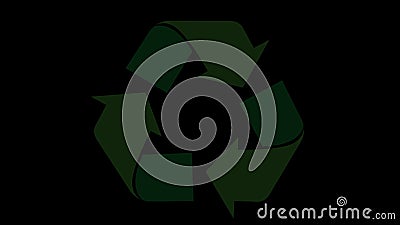 Loop Animation of the Green Recycling Logo or Symbol Stock Footage ...