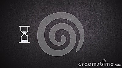 Animation of Hand Drawn Hourglass Spinning on Blackboard Stock Video ...