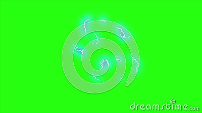 Loop Animation Lightning on Green Screen Background Stock Footage ...