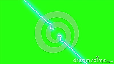 Loop Animation Lightning on Green Screen Background Stock Footage ...