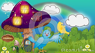 LOOP ANIMATION, LULLABY BACKGROUND.AUTHOR S ANIMATION Stock Footage ...