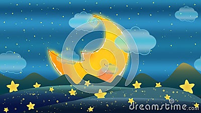 LOOP ANIMATION, LULLABY BACKGROUND.AUTHOR S ANIMATION Stock Footage ...