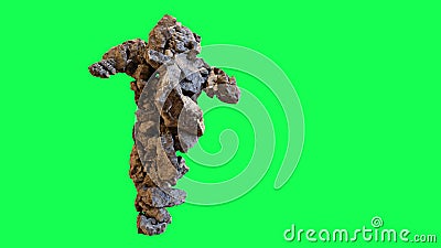 Loop Animation of Stone Monster Dancing, Hip Hop Dancing, Green Screen ...