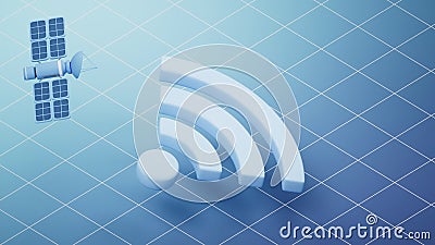 Loop Animation of Wireless Network Technology with Wifi Sign, 3d ...