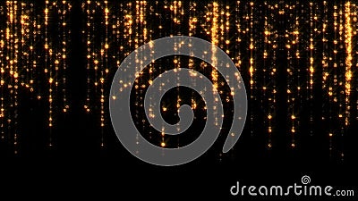 Loop Falling Flicker Glitter Gold Particles Animation Abstract Stock ...