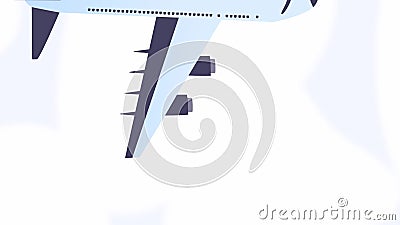 Loop Graphic Animation of an Airplane Fly Over an Abstract Blue ...