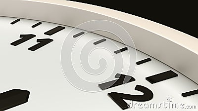 Macro View Showing Rotating Clock Face at an Angle. Stock Footage ...