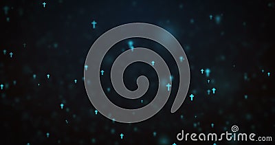 Loopable Abstract Background with Cross Icons. Stock Footage - Video of ...
