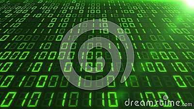 Loopable Binary Code Animation from Above at an Angle Stock Footage ...