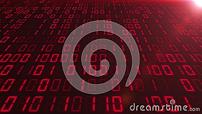 Loopable Binary Code Animation from Above at an Angle Stock Footage ...