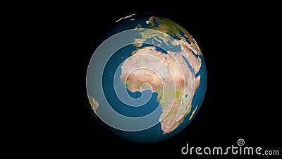 Loopable Video of Planet Earth in Its Rotational Motion Stock Video ...