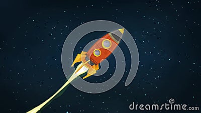 Rocket Ship Flying through Space Animation Stock Footage - Video of ...