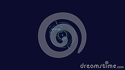 Looped Animation of a Circular Location Indicator HUD Element. Stock ...