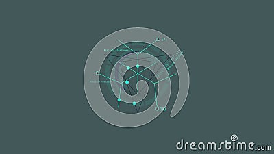 Looped Animation of a Combination of Triangles and Lines HUD Element ...