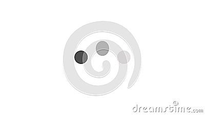 Looped Animation of Slow Bouncing of Three Circles Dots on a White ...
