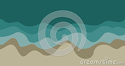 Abstract Animated Background with the Concept of Waves on the Beach ...