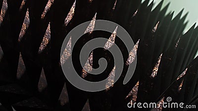 Looping Array of Scary Spikes Under Dramatic Lighting, Version 4 Stock ...