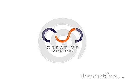 Looping Font Typography Logo Design Stock Illustration | CartoonDealer ...