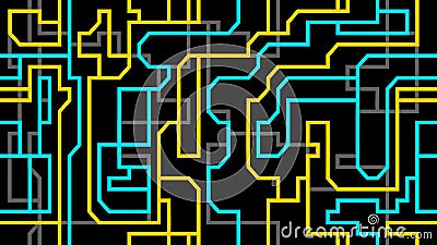 Looping Seamless Circuit Maze Background. Stock Photo | CartoonDealer ...