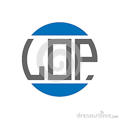 LOP Letter Logo Design On White Background. LOP Creative Initials ...