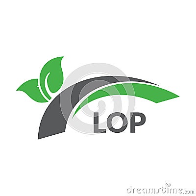 LOP Letter Logo Design On White Background. Creative Modern LOP Letter ...