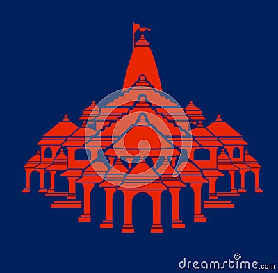 Lord Ram Temple Vector Icon. Ram Mandir Vector Icon | CartoonDealer.com ...