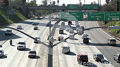 Los Angeles Freeway Traffic - Time Lapse Stock Video - Video of traffic ...