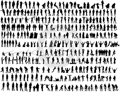 Set people pictogram stock vector. Illustration of happy - 79754805