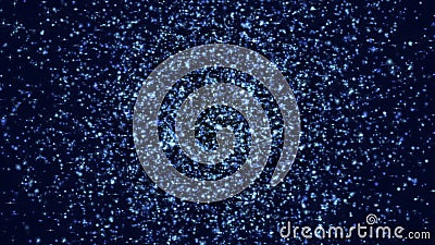 Shiny Blue Stars and Particles Spread Radially on a Black Background ...