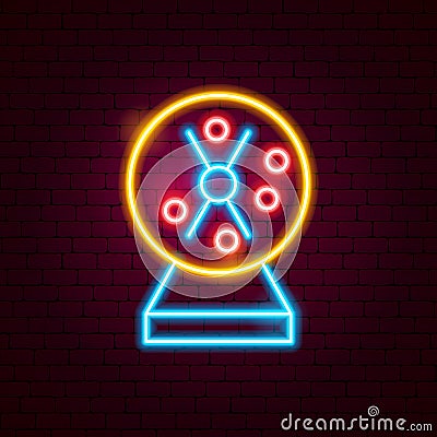 Loto Machine Neon Sign Cartoon Vector | CartoonDealer.com #141038615
