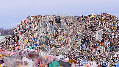 Lots of Plastic, Waste Garbage at Landfillsite. Urban Refuse Dump Stock ...