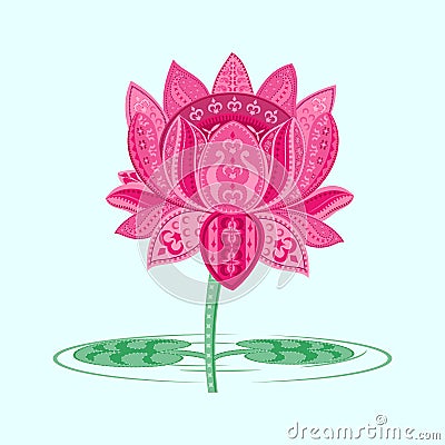 Lotus Flower Cartoon Vector | CartoonDealer.com #41900577