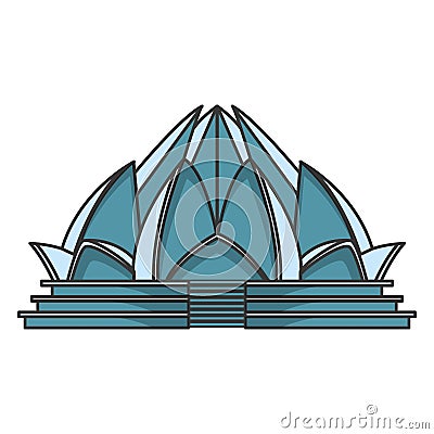 Lotus Temple Architecture Vector Illustration | CartoonDealer.com #81511364