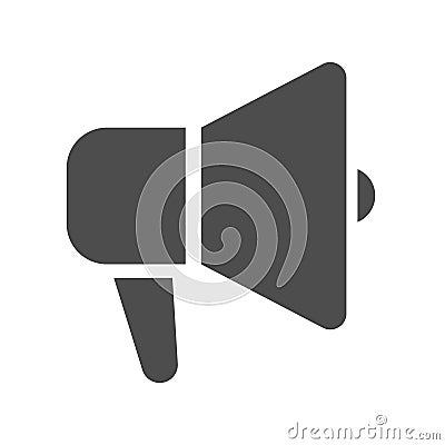 Loud Hailer Silhouette Vector Icon Isolated On White | CartoonDealer ...