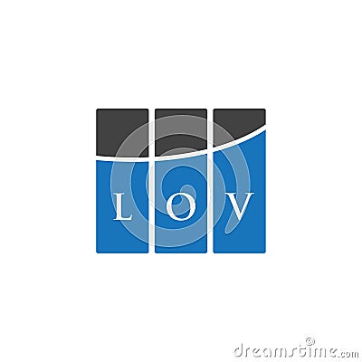 LOV Letter Logo Design On WHITE Background. LOV Creative Initials ...