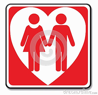 Love Couple Symbol Stock Image - Image: 81901