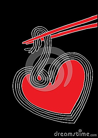 Love Noodles Royalty-Free Stock Photography | CartoonDealer.com #87845567