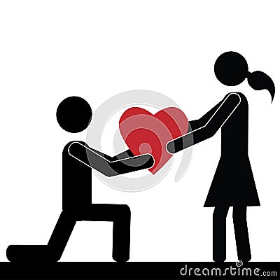 Love Proposal Stock Vector - Image: 43659395