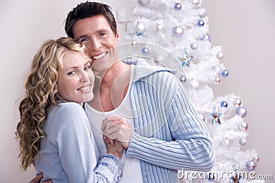 A happy christmas couple stock image. Image of husband - 3208677