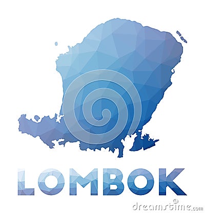 Low Poly Map Of Lombok. Cartoon Vector | CartoonDealer.com #232908243