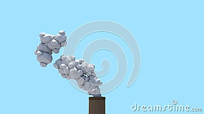 Low Poly Smoke 3d Animation. Stock Video - Video of chemical, pollution ...