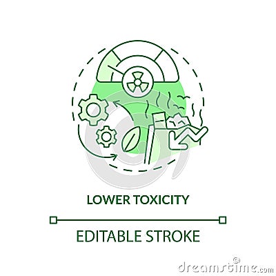 Lower Toxicity Green Concept Icon Vector Illustration | CartoonDealer ...