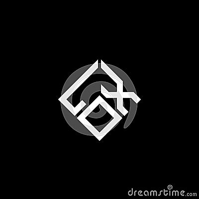 LOX Letter Logo Design On Black Background. LOX Creative Initials ...